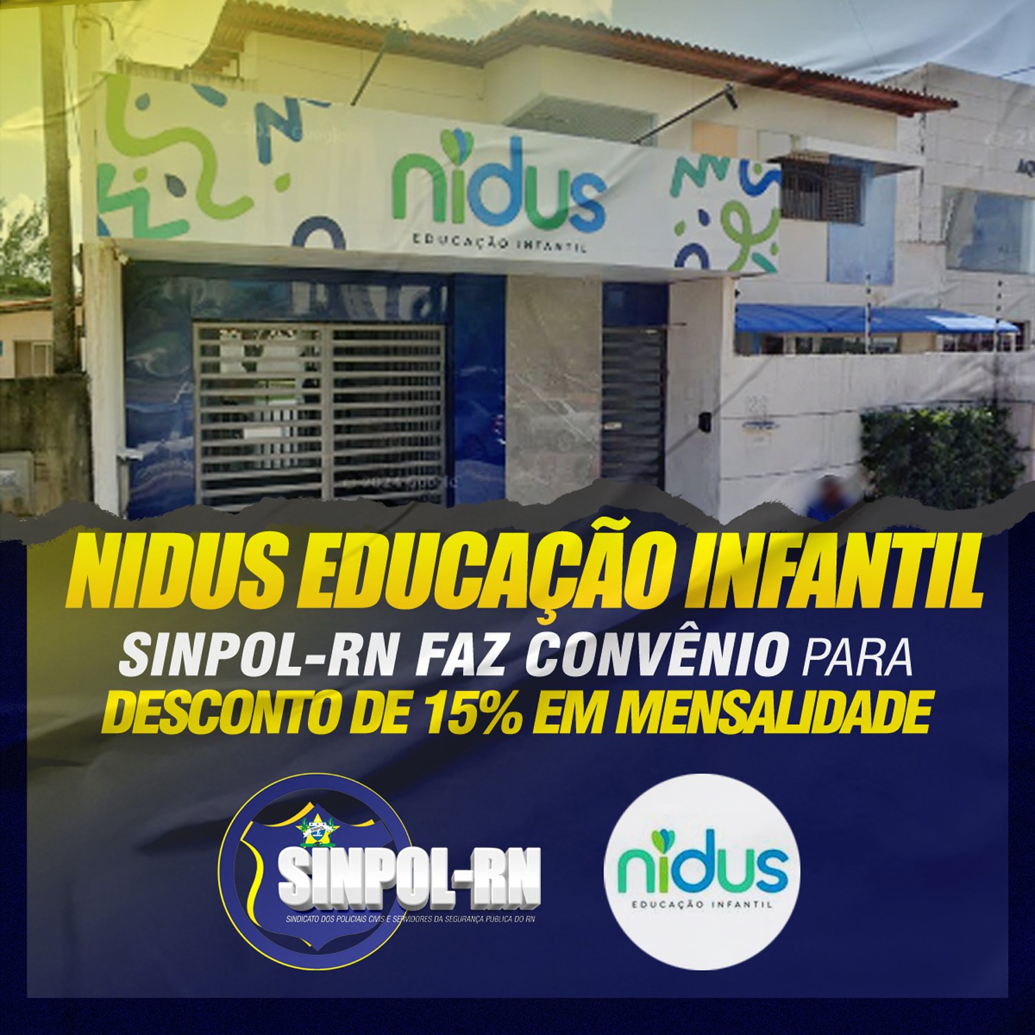 SINPOL-RN faz convênio com a Nidus Educação Infantil | Sinpol/RN SINPOL-RN faz convênio com a Nidus Educação Infantil | Sinpol/RN